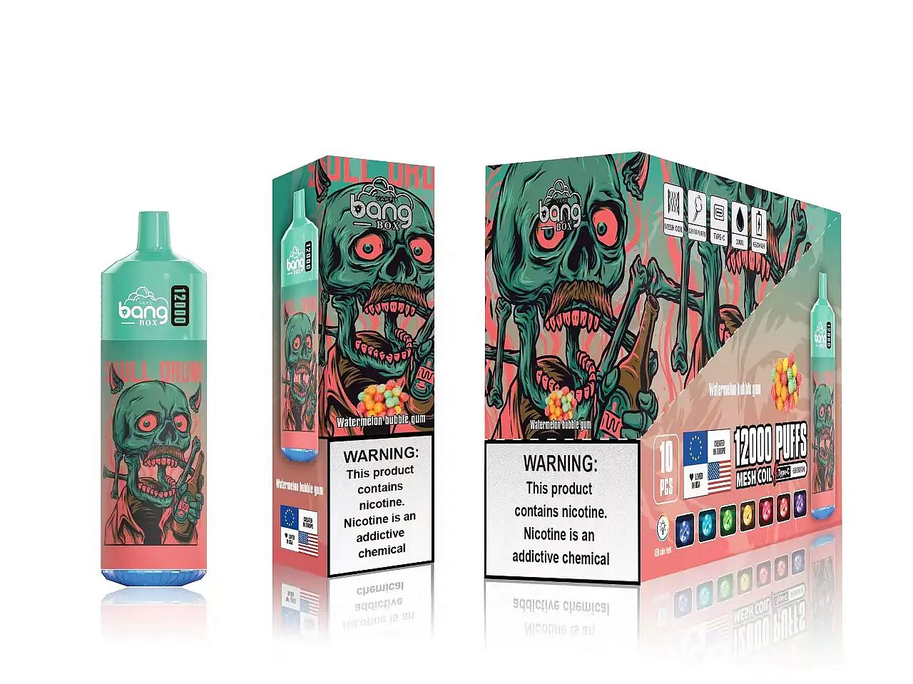 Bang Box 12k Puffs 0% 2% 3% 5% Nicotine Rechargeable Disposable Pod ...