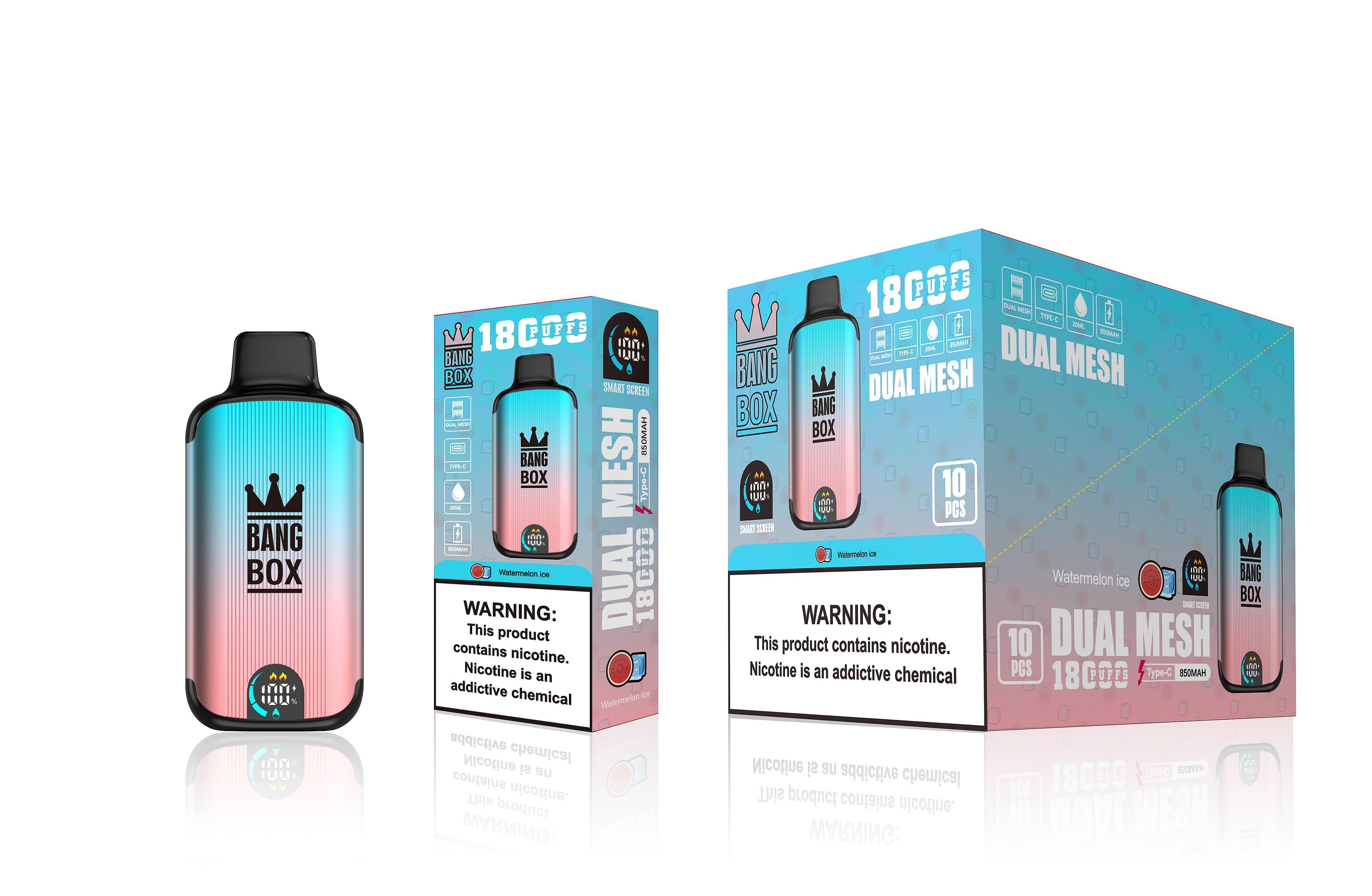 Bang Box 18000 puffs 0% 2% 3% 5% Nicotine LED display Disposable E ...