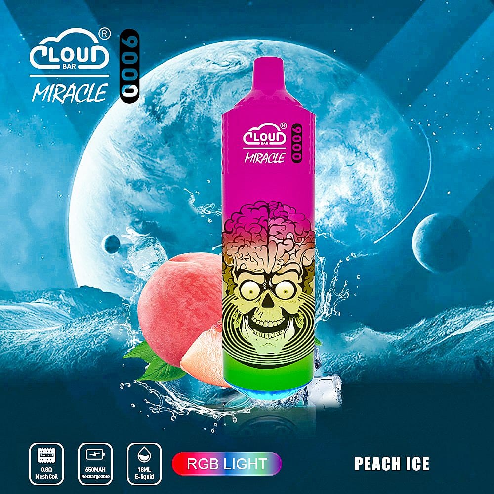 Cloud Bar Miracle 9000 Puffs 2% 3% 5% Nicotine Rechargeable Disposable vape - SleekVape