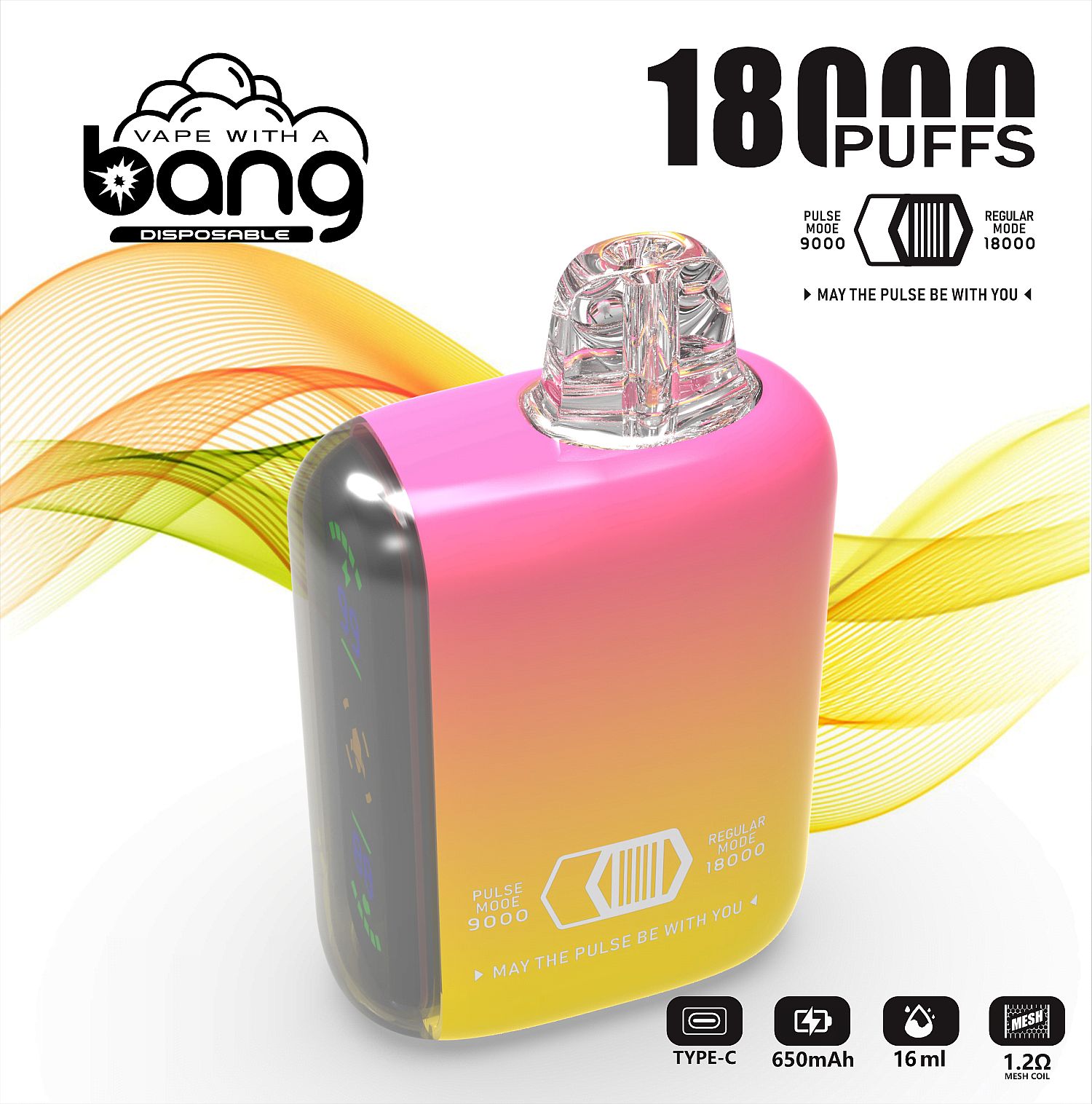 Bang Rocket 18000 Puffs Disposable Vape New Electronic Cigarette Pod ...