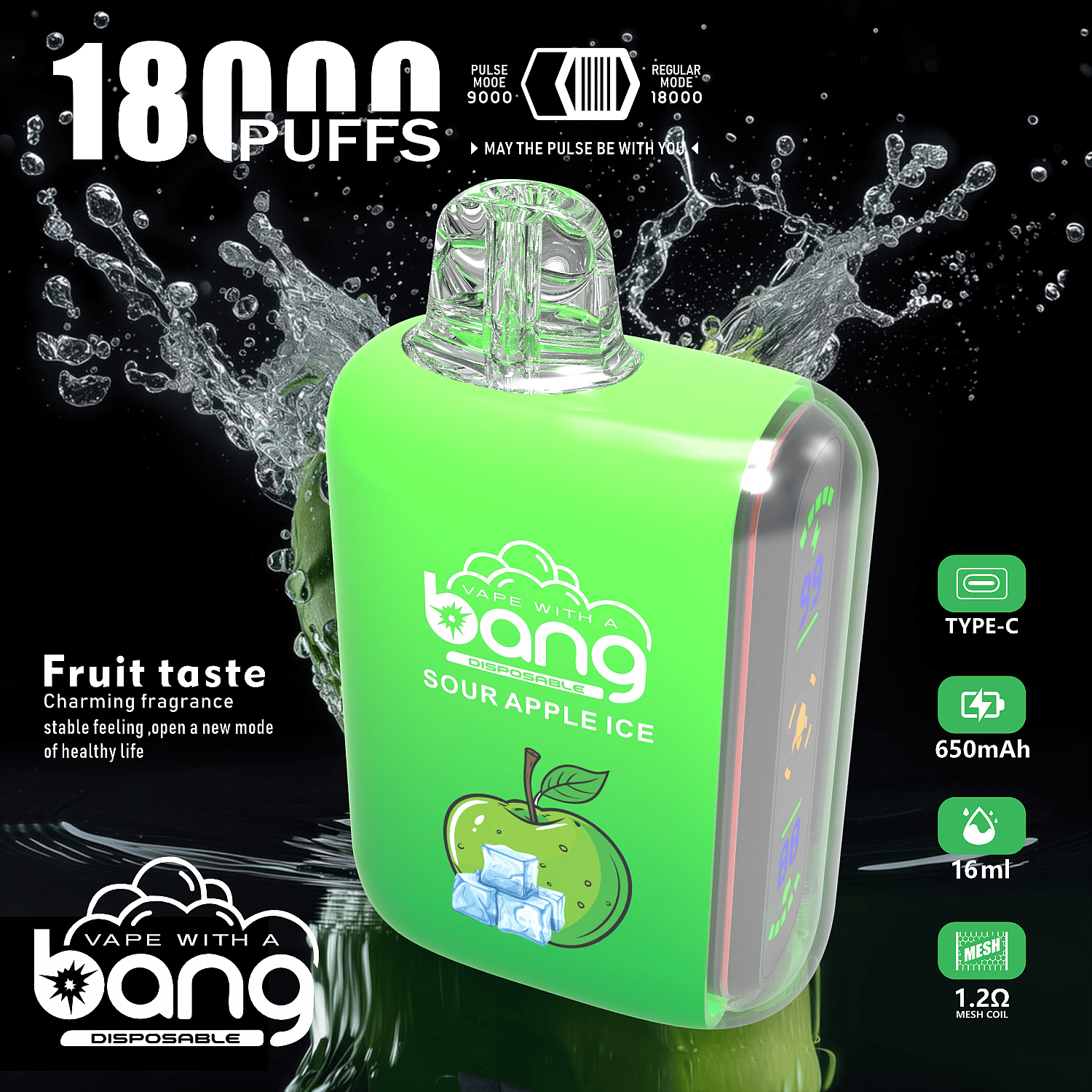 Bang Rocket 18000 Puffs Disposable Vape New Electronic Cigarette Pod ...