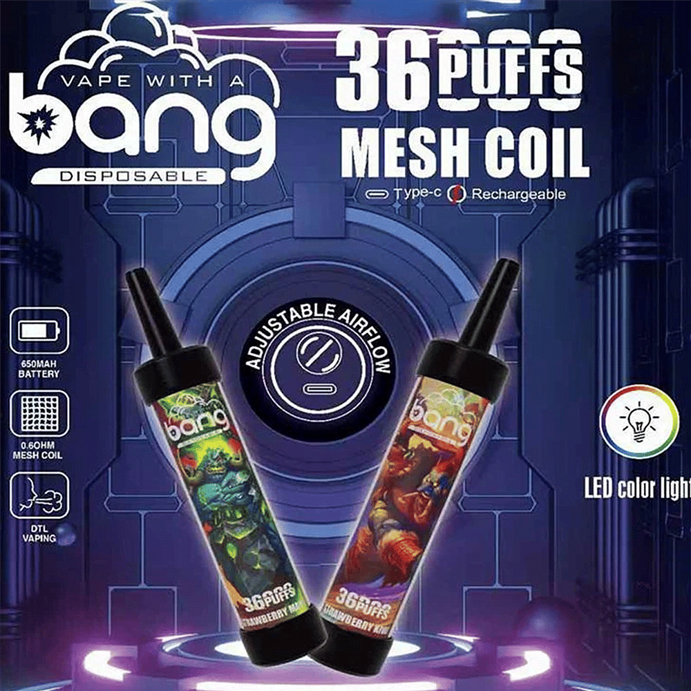 Bang 36000 36K Puffs 0% 2% 3% 5% Nicotine Newest Disposable Vape Pen ...