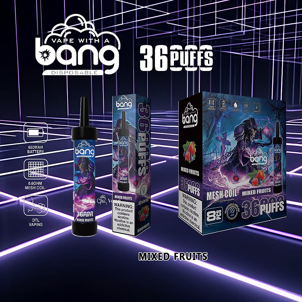 Bang 36000 36K Puffs 0% 2% 3% 5% Nicotine Newest Disposable Vape Pen ...