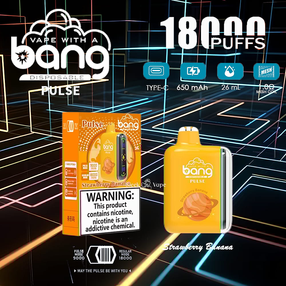 Bang Pulse 18000 Puffs Disposable Vape New Electronic Cigarette Pod ...