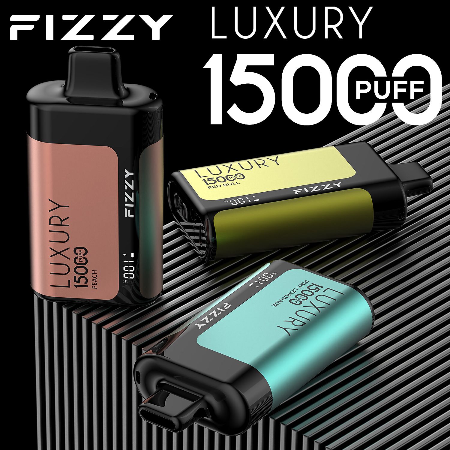 Fizzy Luxury 15000 Puffs Disposable Vape | 22ML E-liquid, Mesh Coil ...