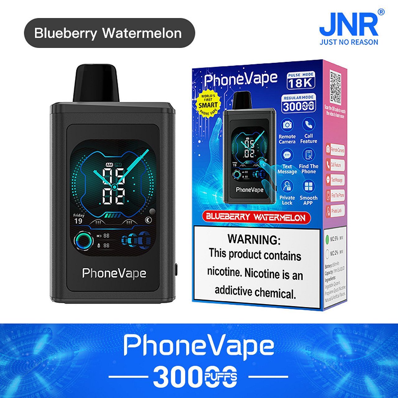 JNR Phone Vape 30000 30K Puffs Latest Smart Disposable Vape - SleekVape