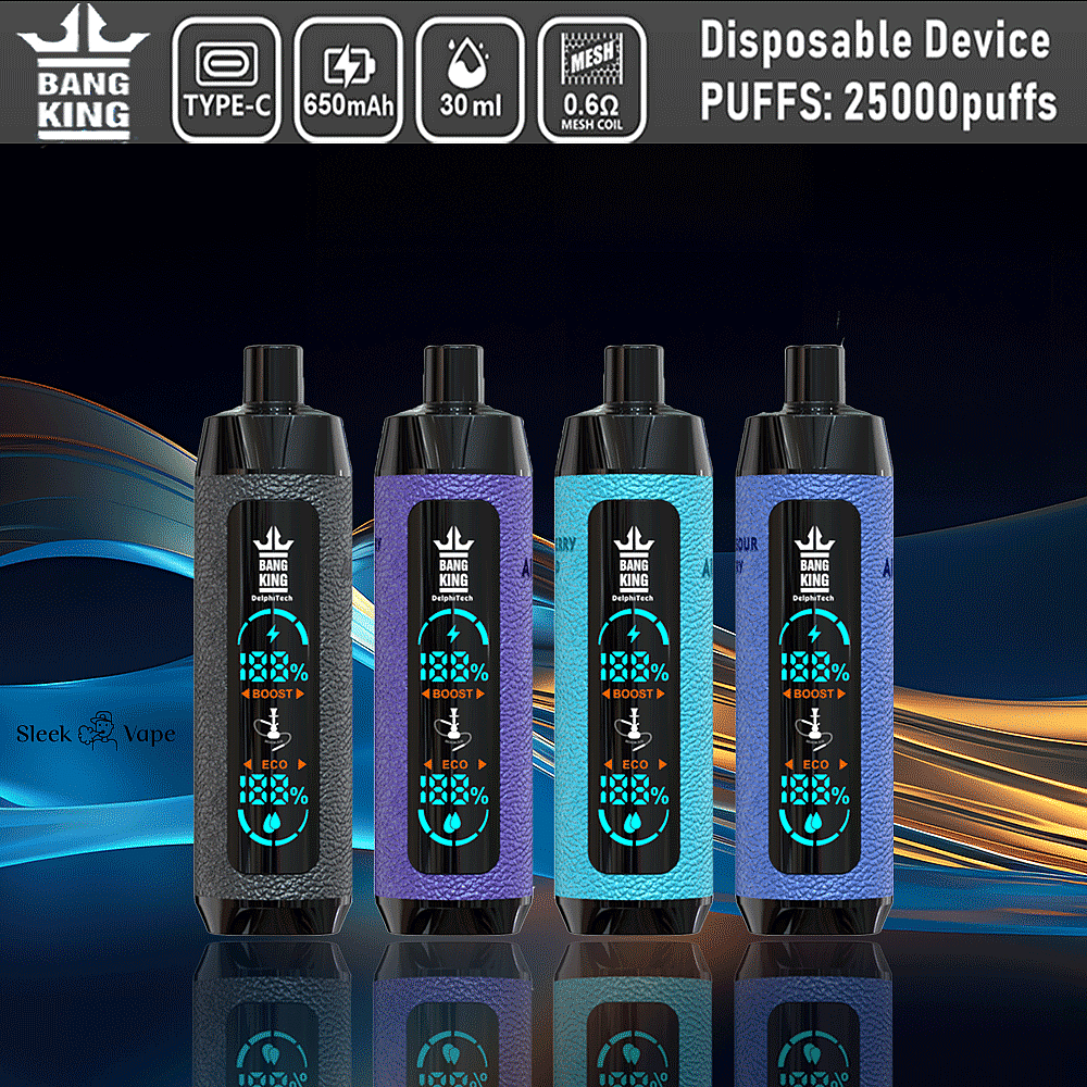 Bang King Shisha 25000 25K Puffs Original Leather DTL Disposable Vape ...