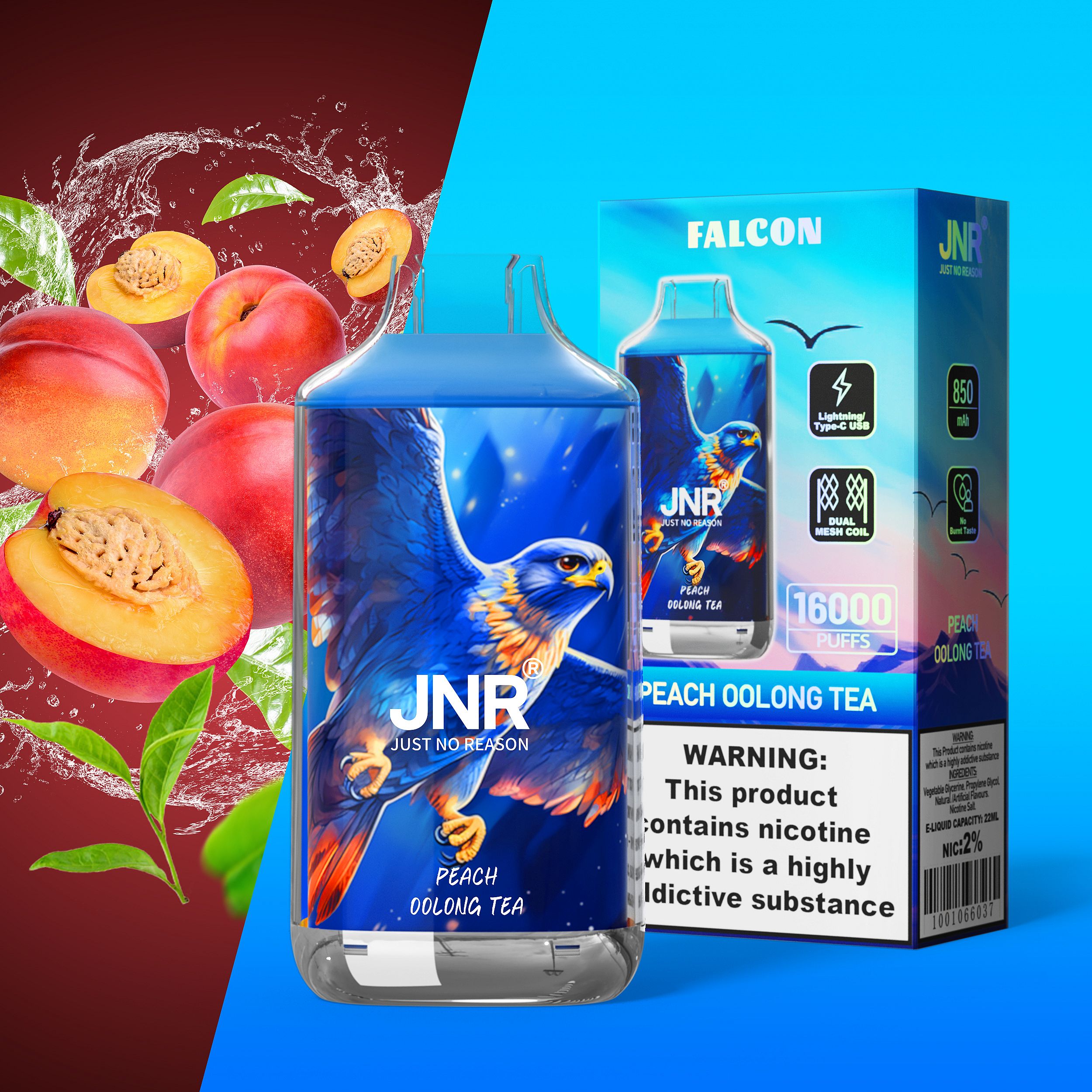 JNR FALON 16000 16K Puffs Original Edition Rechargeable Disposable Vape ...