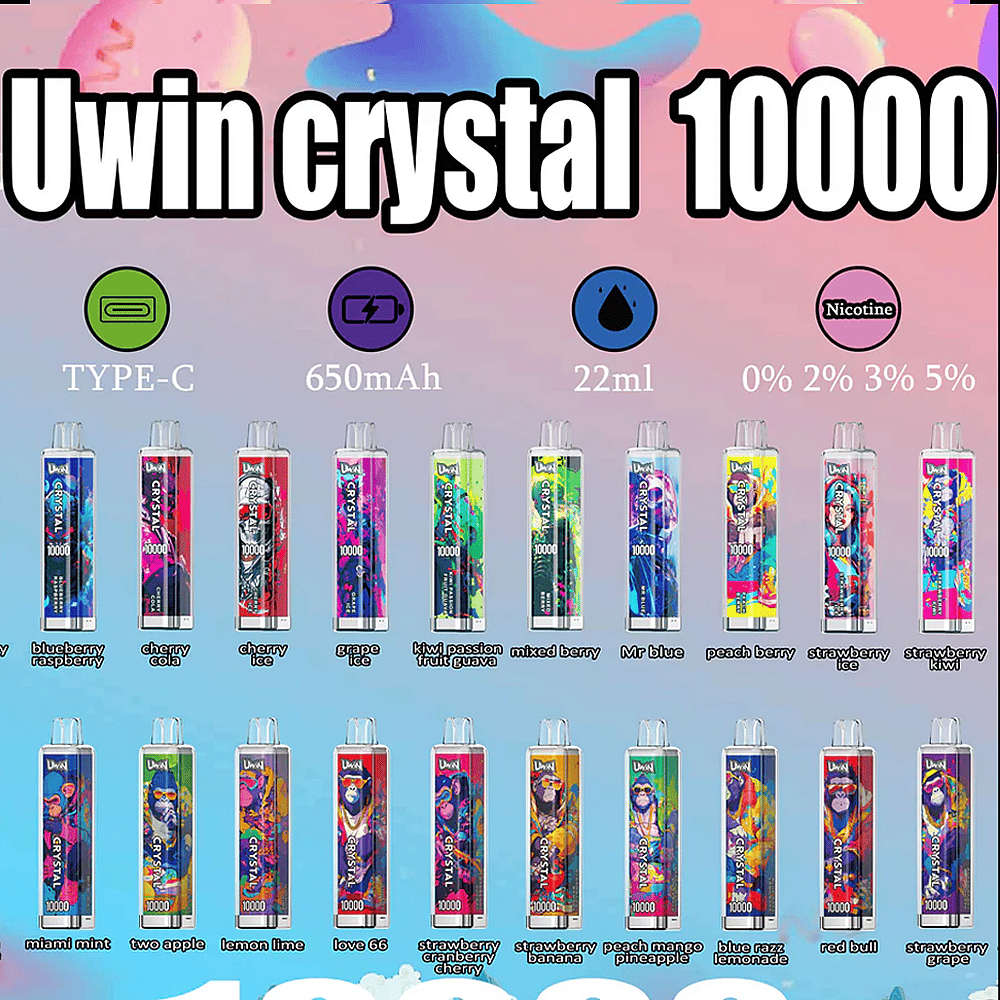 Uwin Crystal 10000 Puffs RGB Lights Disposable Vape Pen | Stylish,Multiple Flavors - SleekVape