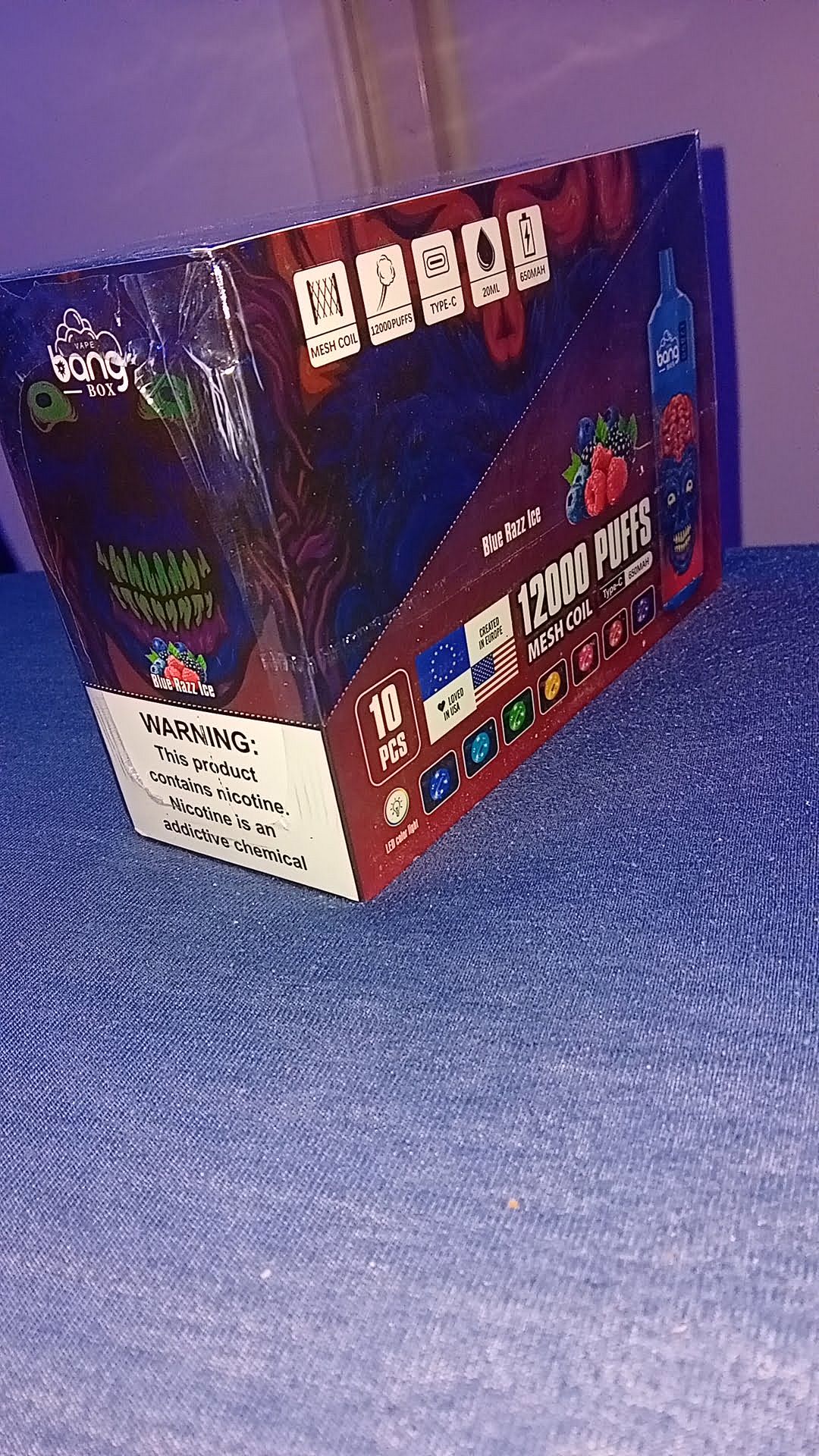 Bang Box 12k Puffs 0% 2% 3% 5% Nicotine Rechargeable Disposable Pod ...