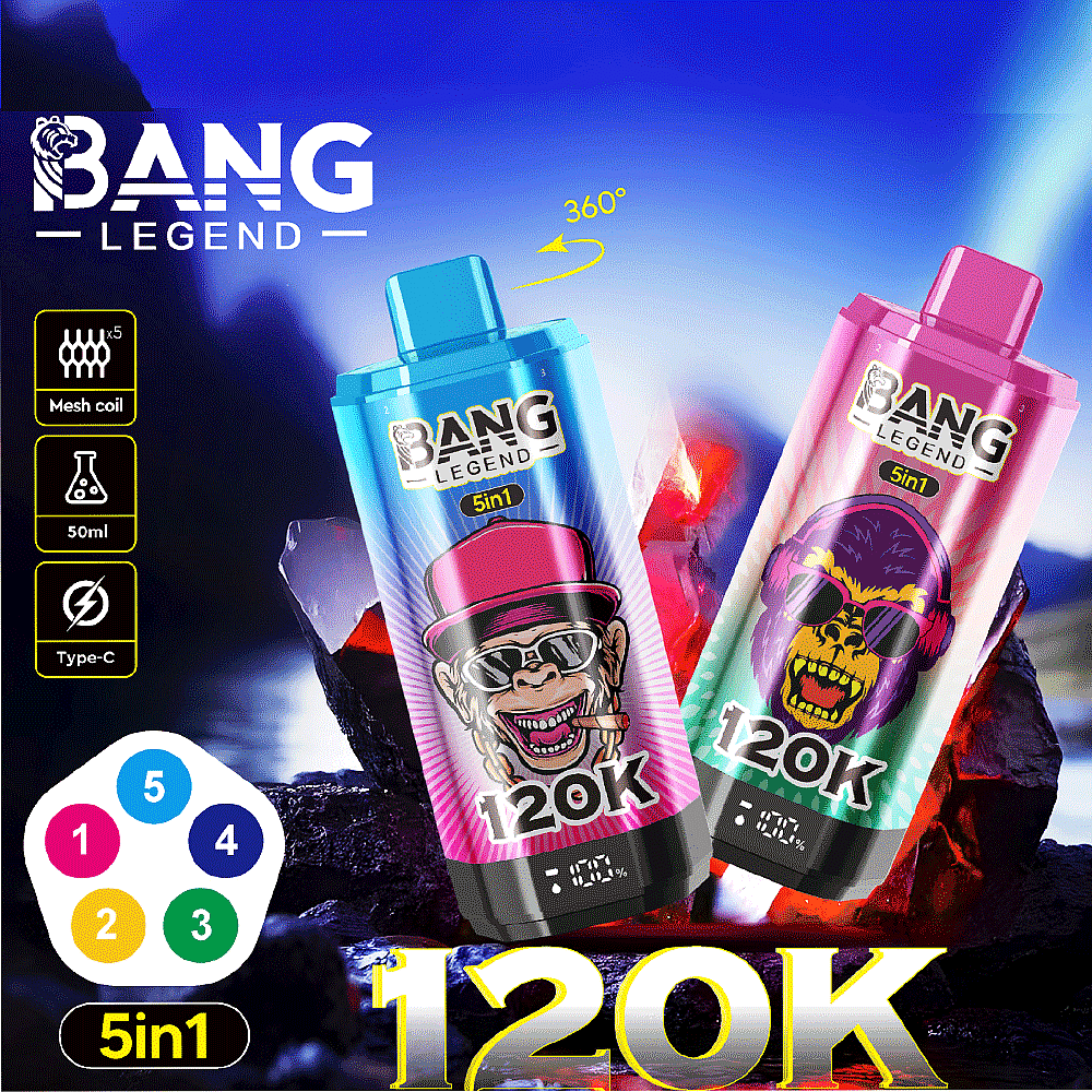 Bang Legend 120k Puffs 5 sur 1 saveurs Vape jetable - Pour les choix de ...
