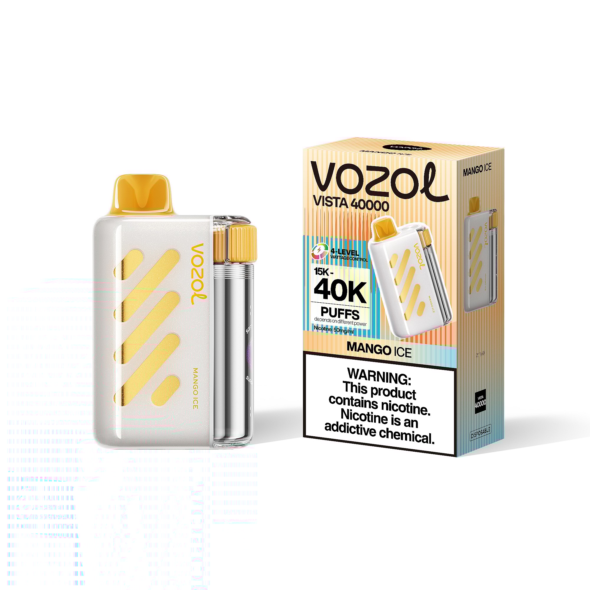 Vozol Vista 40000 40K Puffs Disposable Vape |Adjustable Wattage with E ...